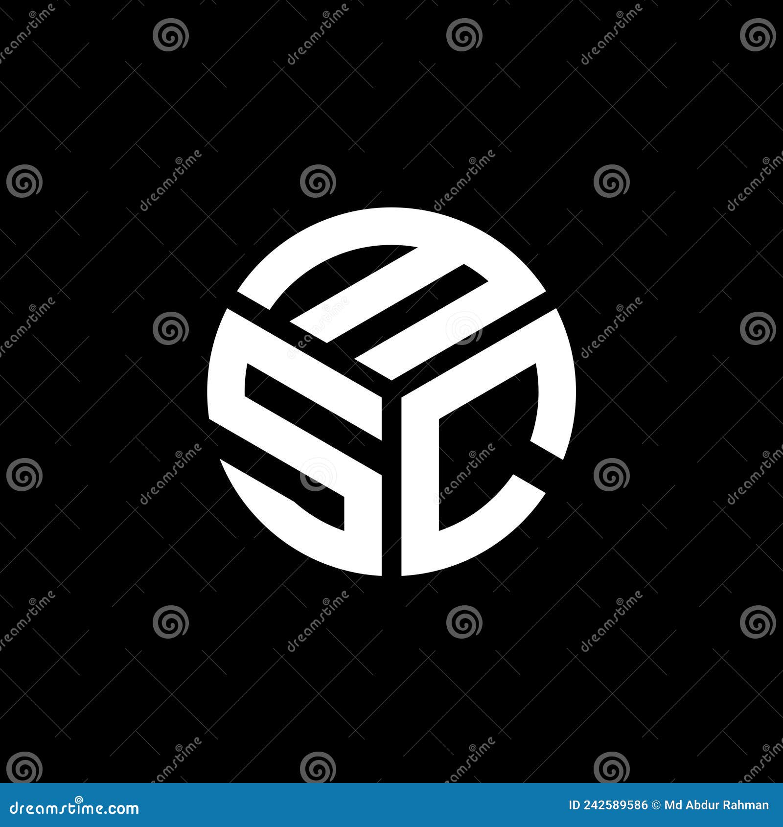 MSC Letter Logo Design on Black Background. MSC Creative Initials ...