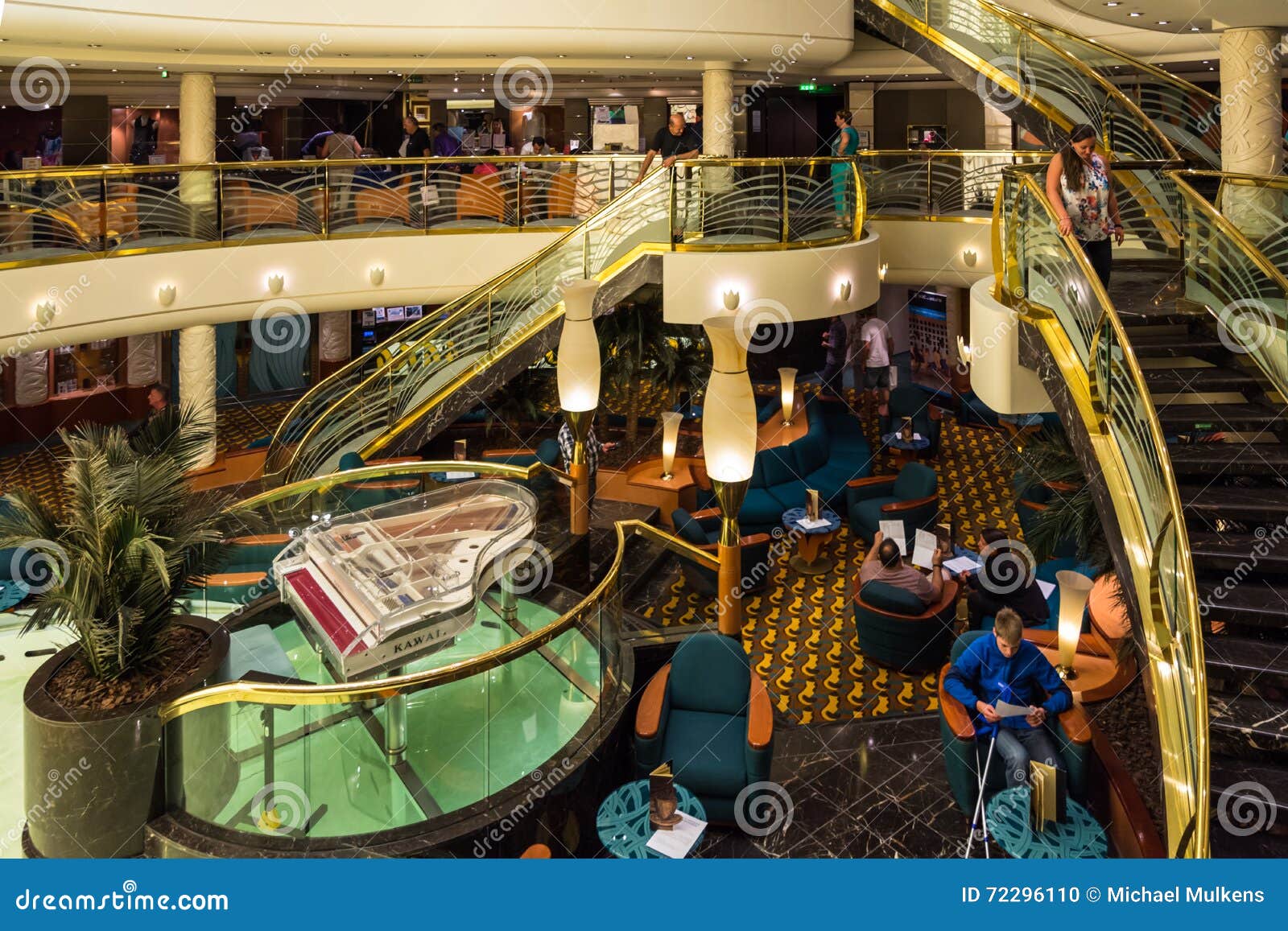 MSC Musica Cruise Ship Reception Hall Editorial Image - Image of decor ...