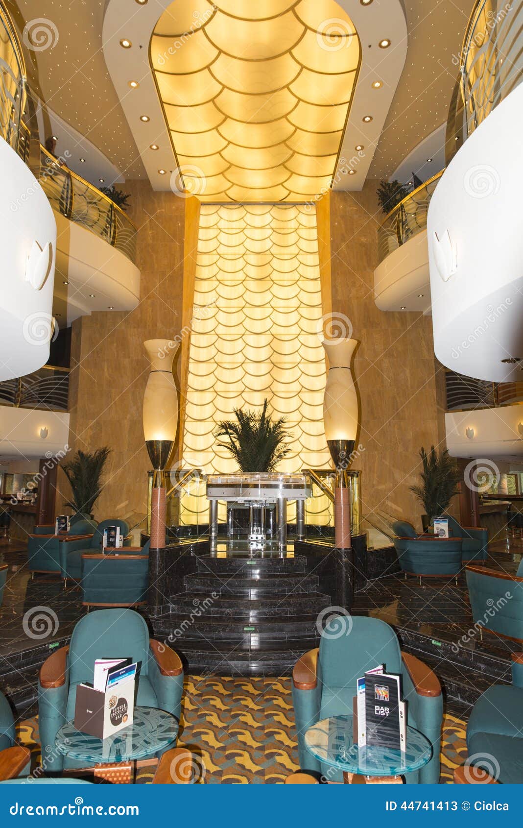 MSC Musica Cruise Ship Reception Hall Editorial Photo | CartoonDealer ...