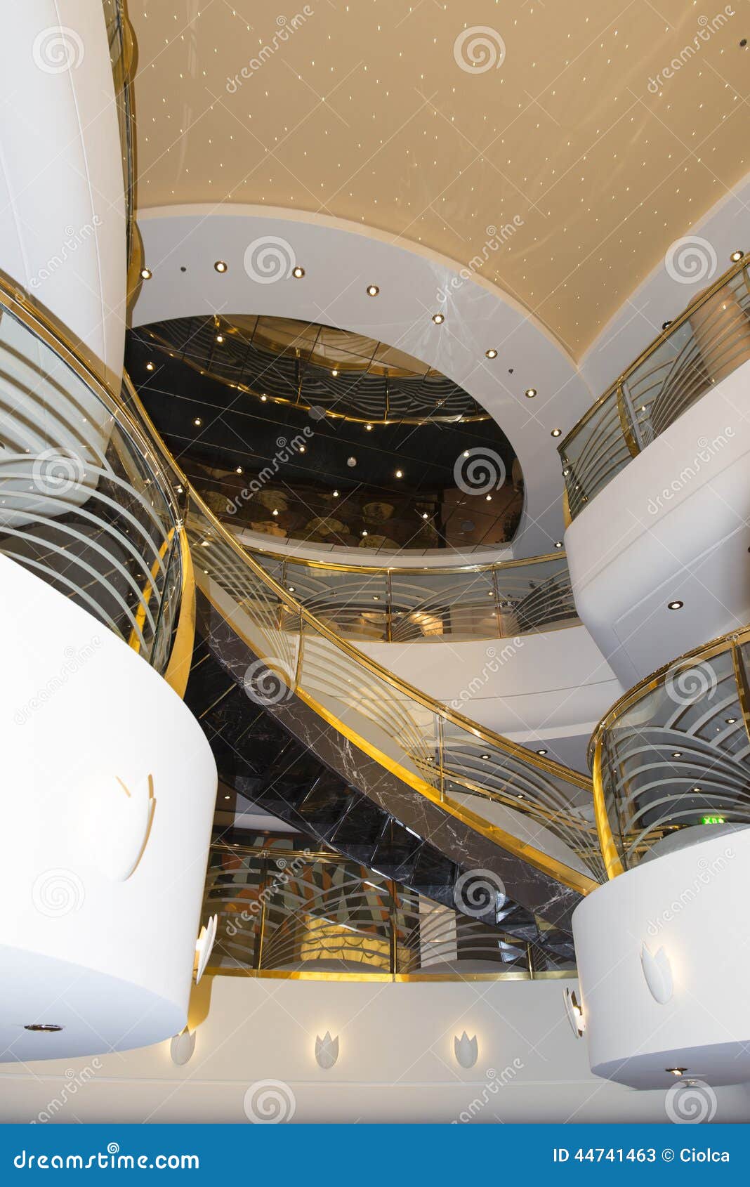 MSC Musica Cruise Ship Reception Hall Editorial Stock Photo - Image of ...