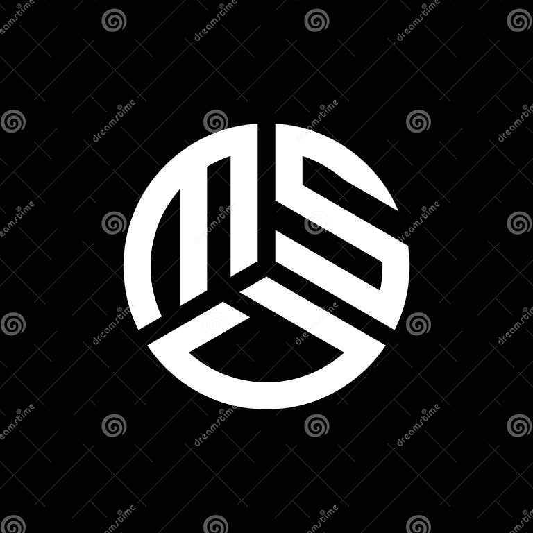 MSD Letter Logo Design on Black Background. MSD Creative Initials ...