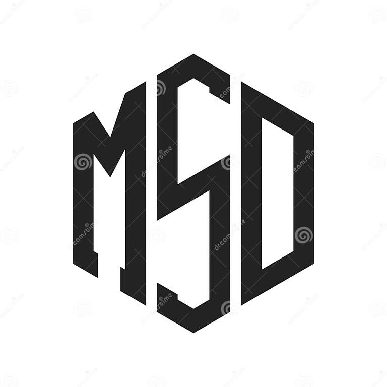 MSD Logo Design. Initial Letter MSD Monogram Logo Using Hexagon Shape ...