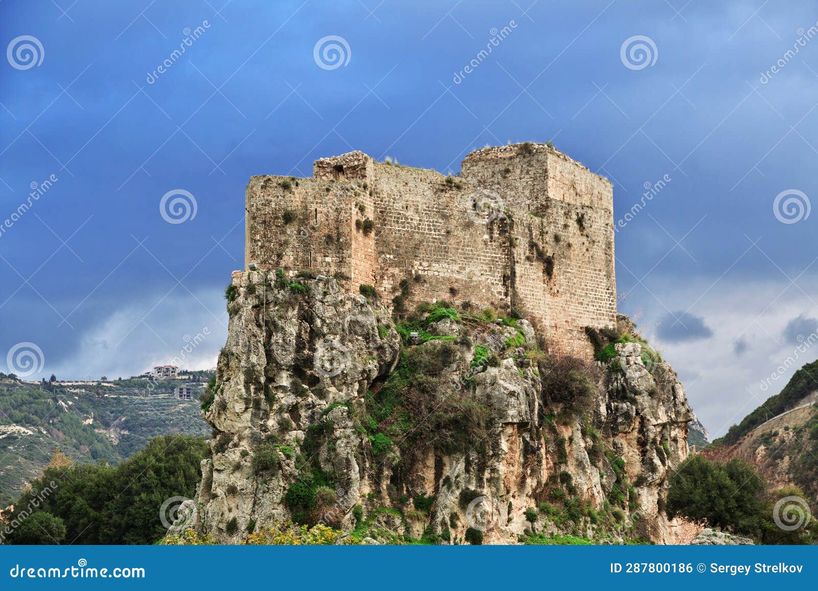 Mseilha Fort in Batroun, Lebanon Stock Photo - Image of monument ...