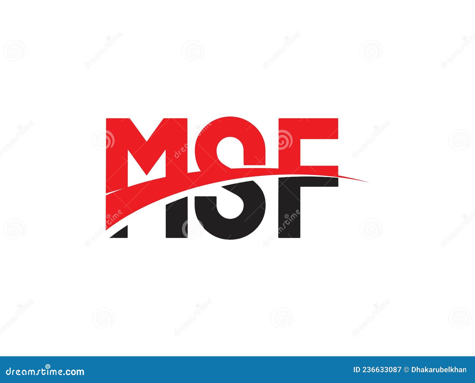 MSF Letter Initial Logo Design Vector Illustration Stock Vector ...