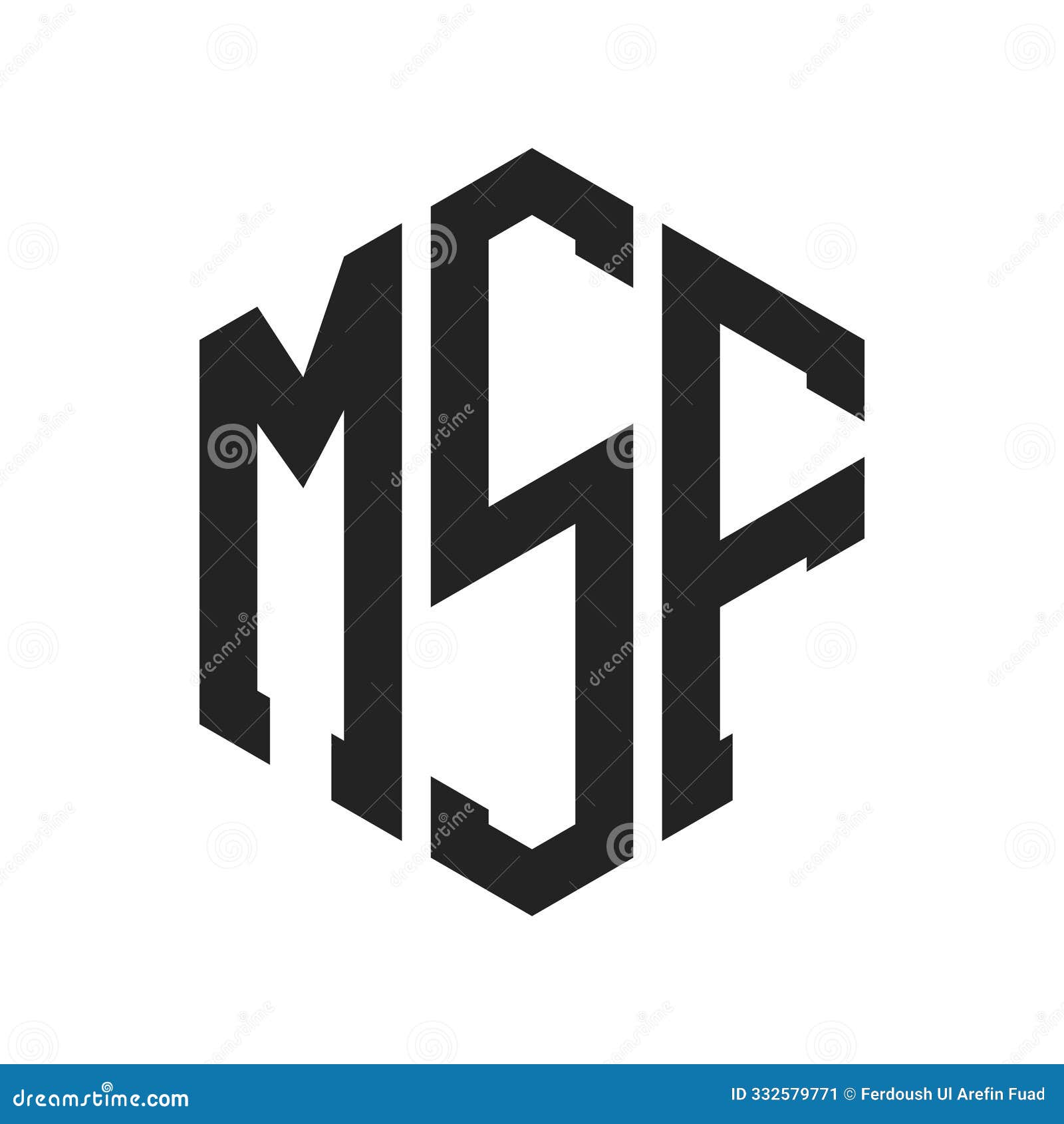 MSF Logo Design. Initial Letter MSF Monogram Logo Using Hexagon Shape ...