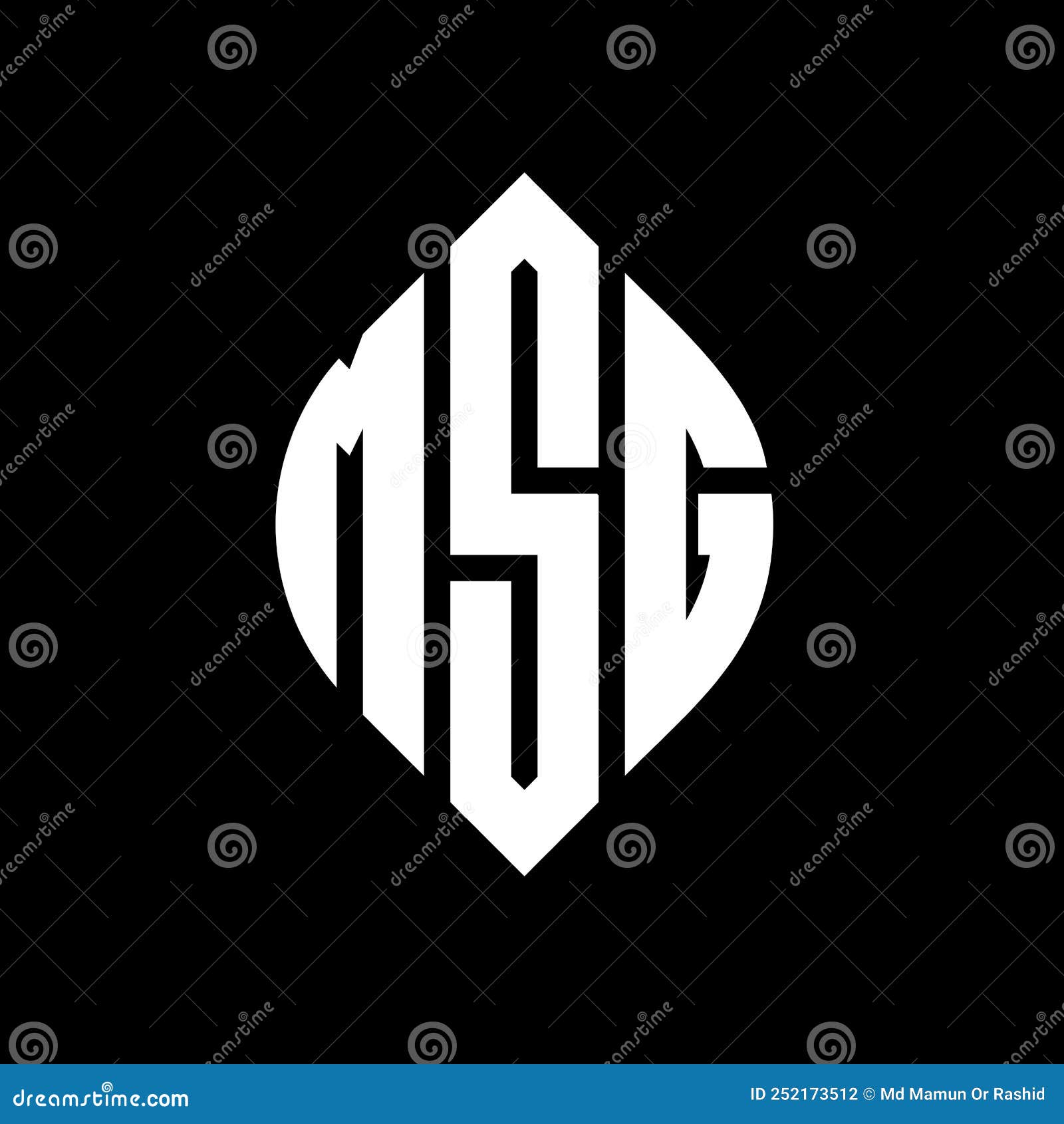MSG Circle Letter Logo Design with Circle and Ellipse Shape. MSG ...