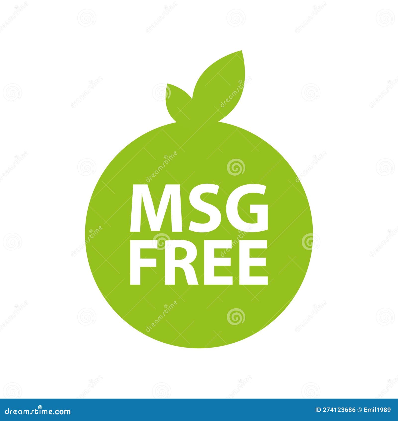 MSG free label icon symbol stock illustration. Illustration of ...
