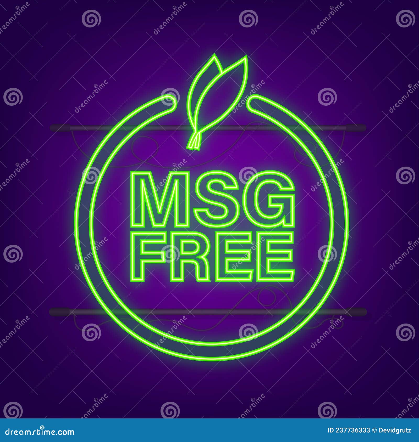 Msg Free Label. Vector Neon Logo. Vector Neon Icon. Stock Vector ...