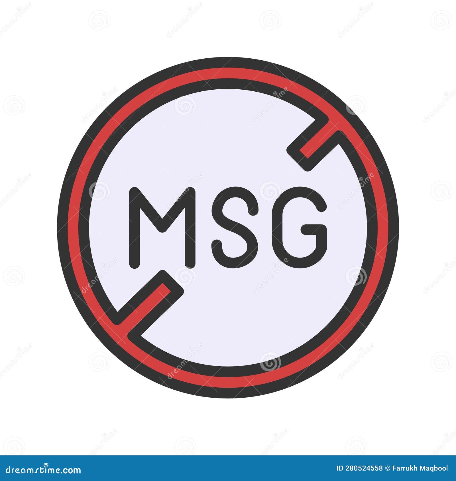 Msg icon vector image. stock vector. Illustration of send - 280524558