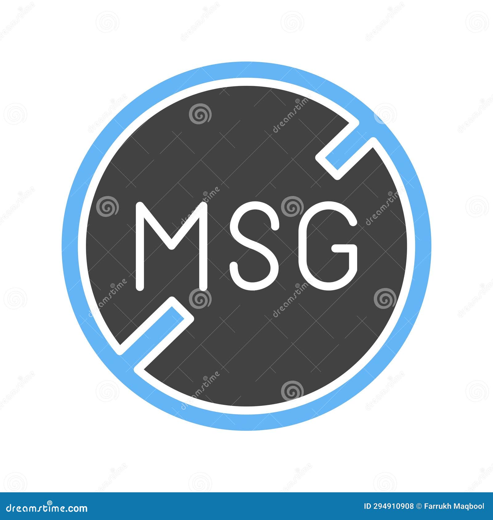 Msg icon vector image. stock vector. Illustration of isolated - 294910908