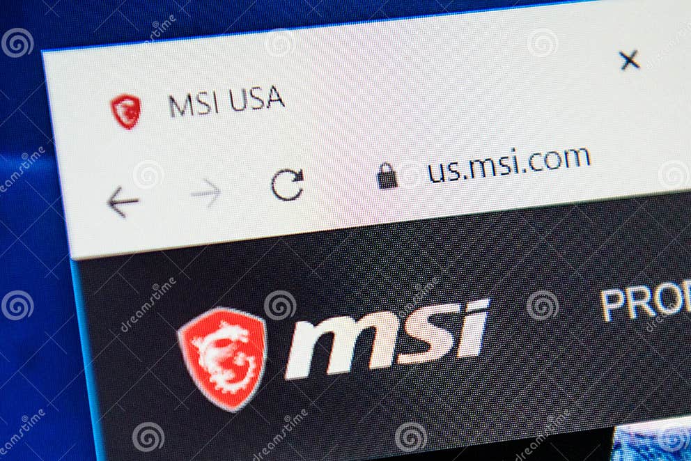 Msi.com Web Site. Selective Focus. Editorial Image - Image of internet ...