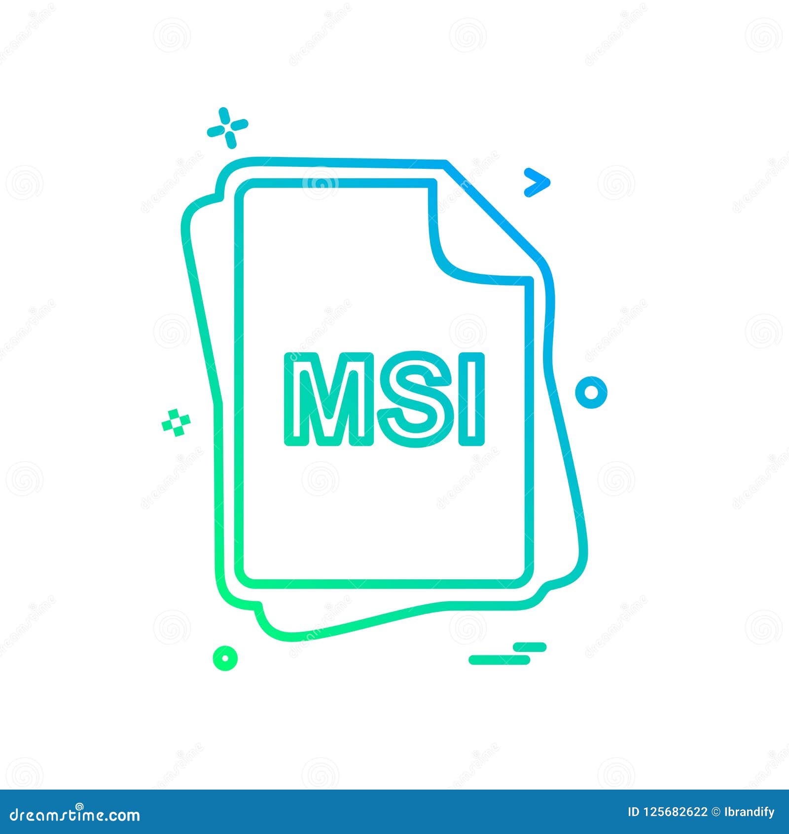 MSI File Type Icon Design Vector Editorial Photography - Illustration ...