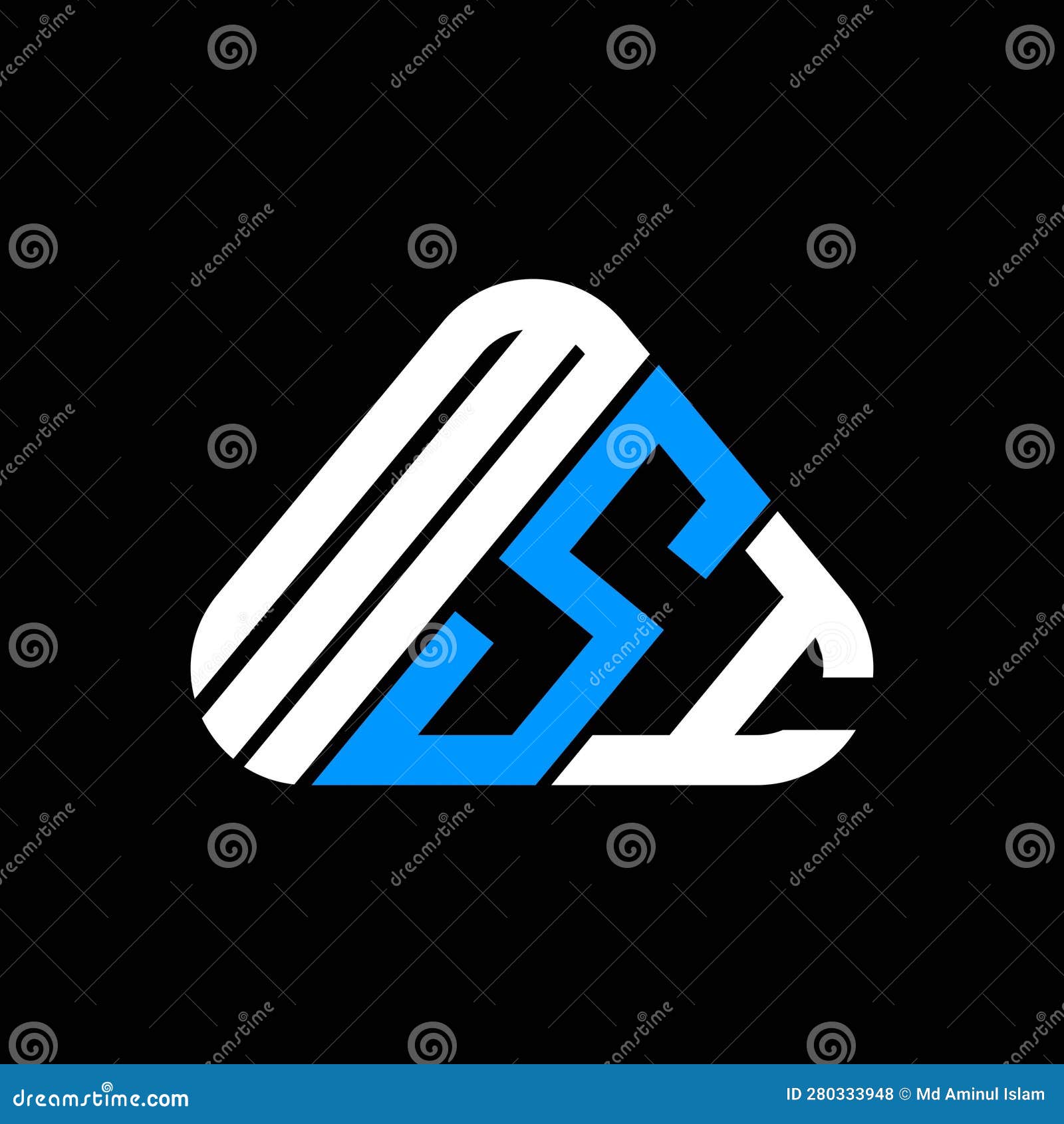MSI Letter Logo Creative Design with Vector Graphic, MSI Stock Vector ...