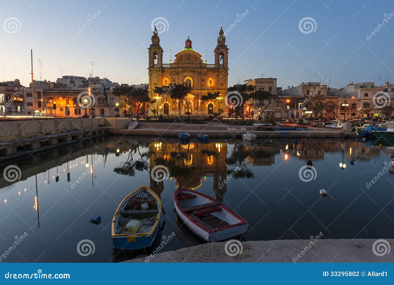 Msida Parish Church Malta stock photo. Image of street - 33295802