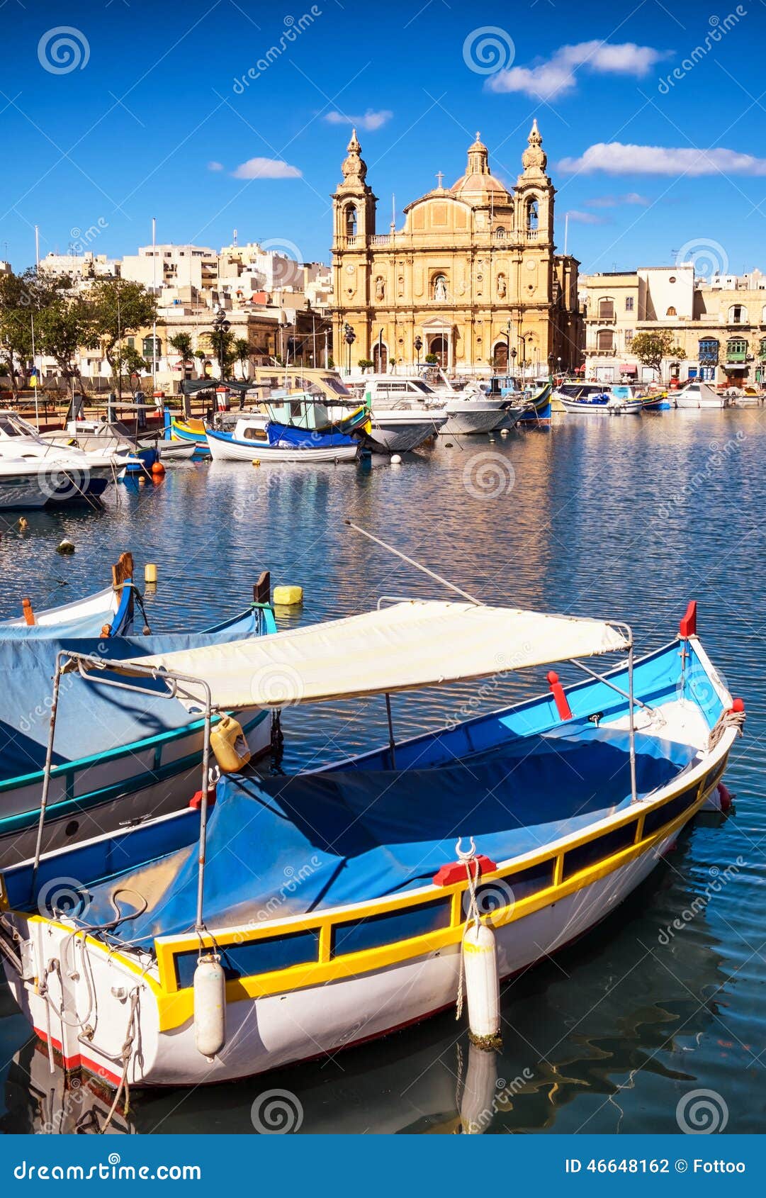 Msida Parish Church stock photo. Image of town, parish - 46648162
