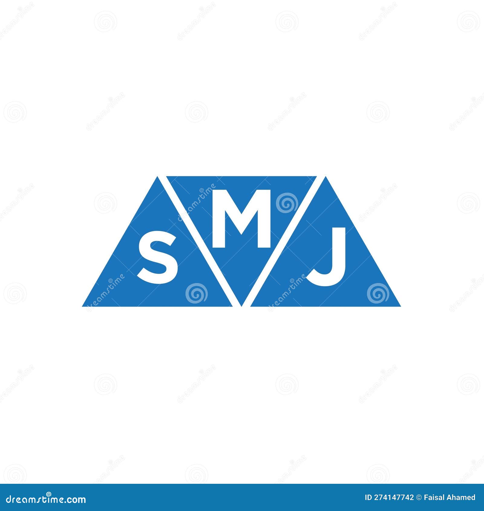 MSJ Abstract Initial Logo Design on White Background. MSJ Creative ...