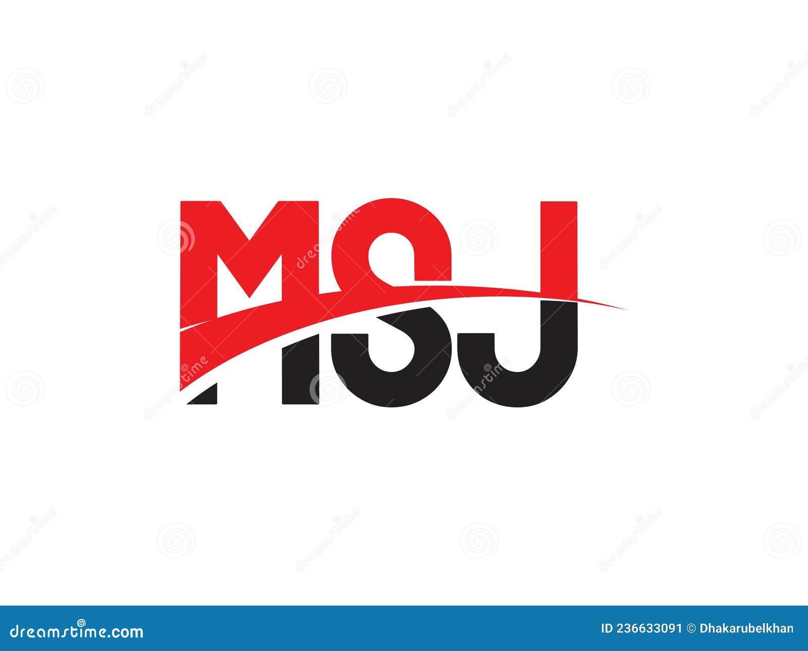 MSJ Letter Initial Logo Design Vector Illustration Stock Vector ...