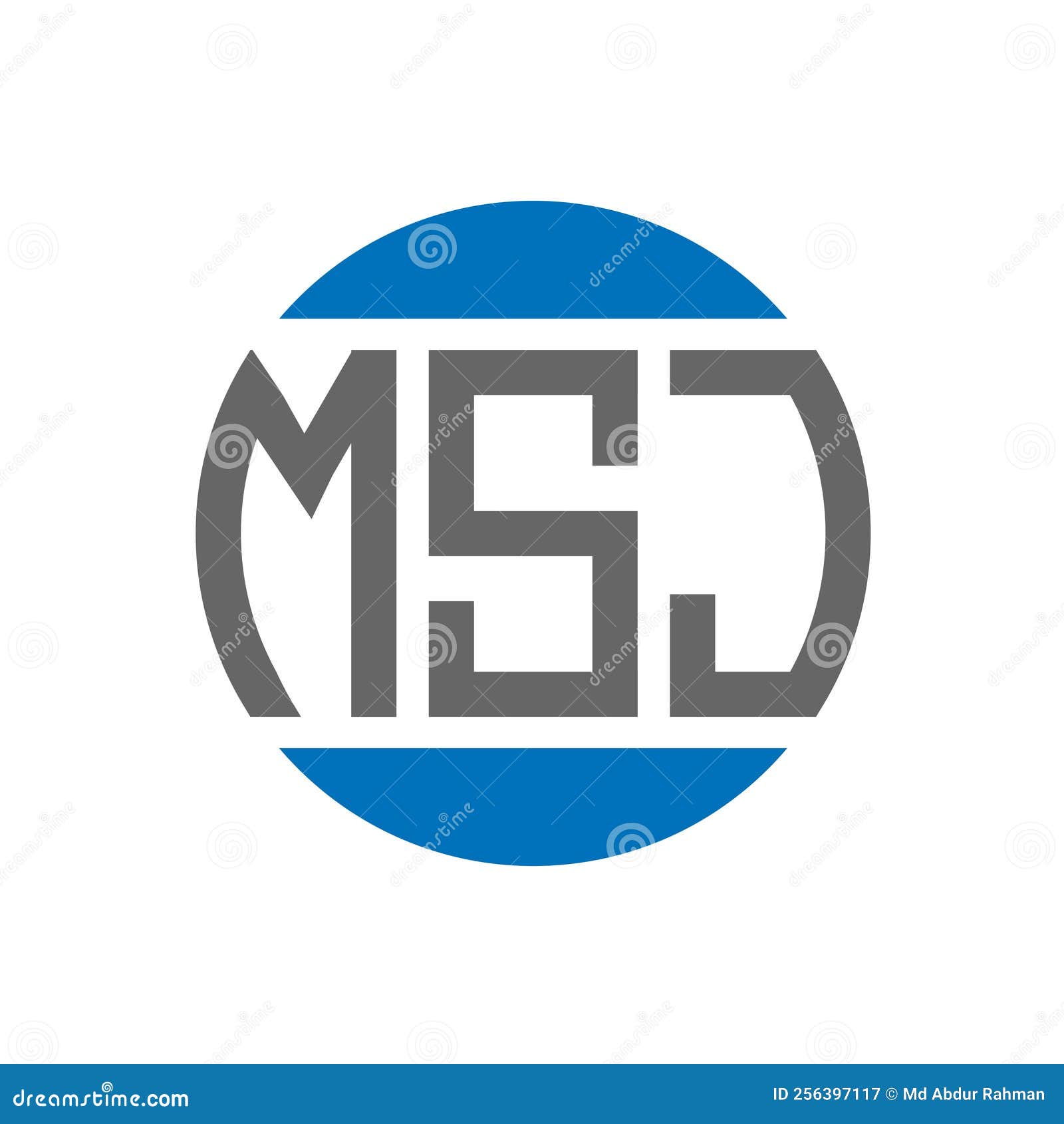 MSJ Letter Logo Design on White Background. MSJ Creative Initials ...