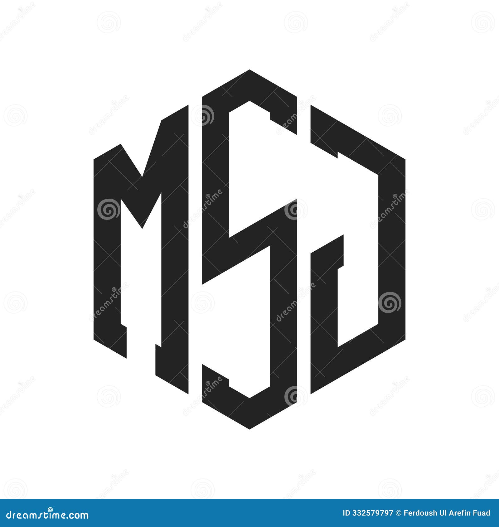 MSJ Logo Design. Initial Letter MSJ Monogram Logo Using Hexagon Shape ...