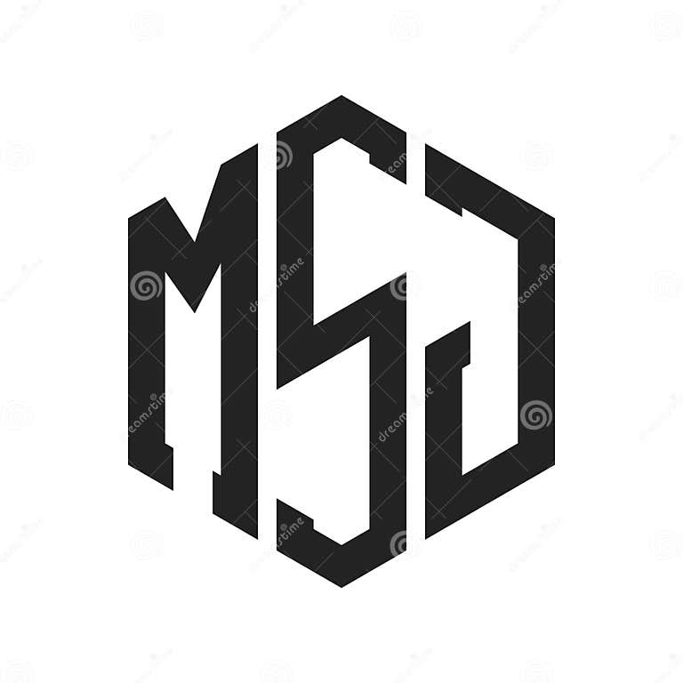 MSJ Logo Design. Initial Letter MSJ Monogram Logo Using Hexagon Shape ...