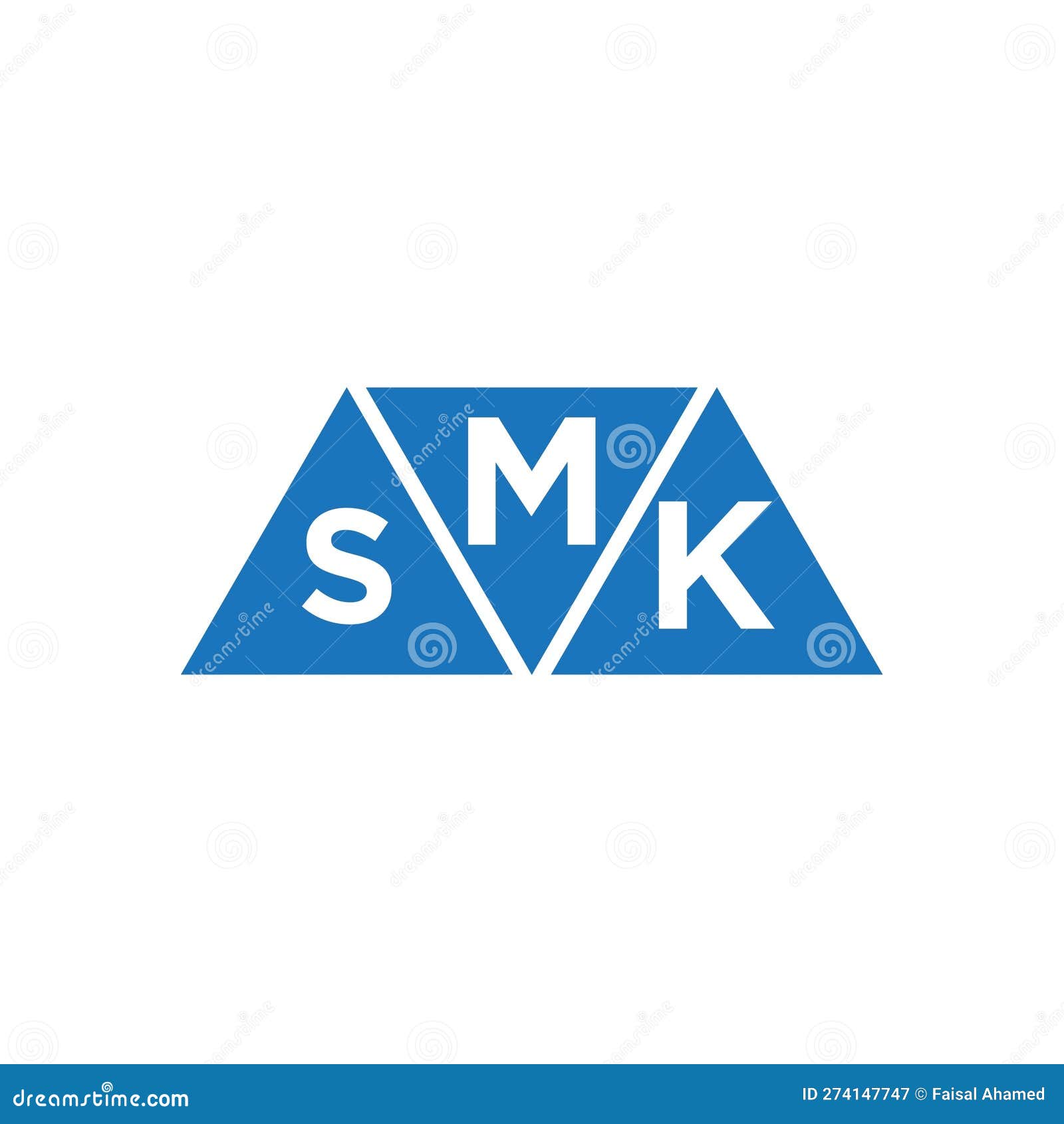 MSK Abstract Initial Logo Design on White Background. MSK Creative ...