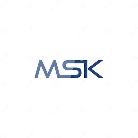 MSK letters logo stock vector. Illustration of circle - 147272062
