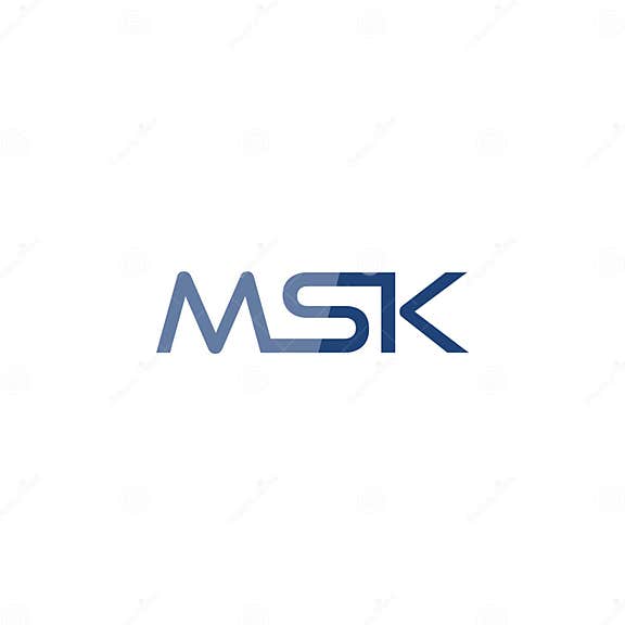 MSK letters logo stock vector. Illustration of circle - 147272062