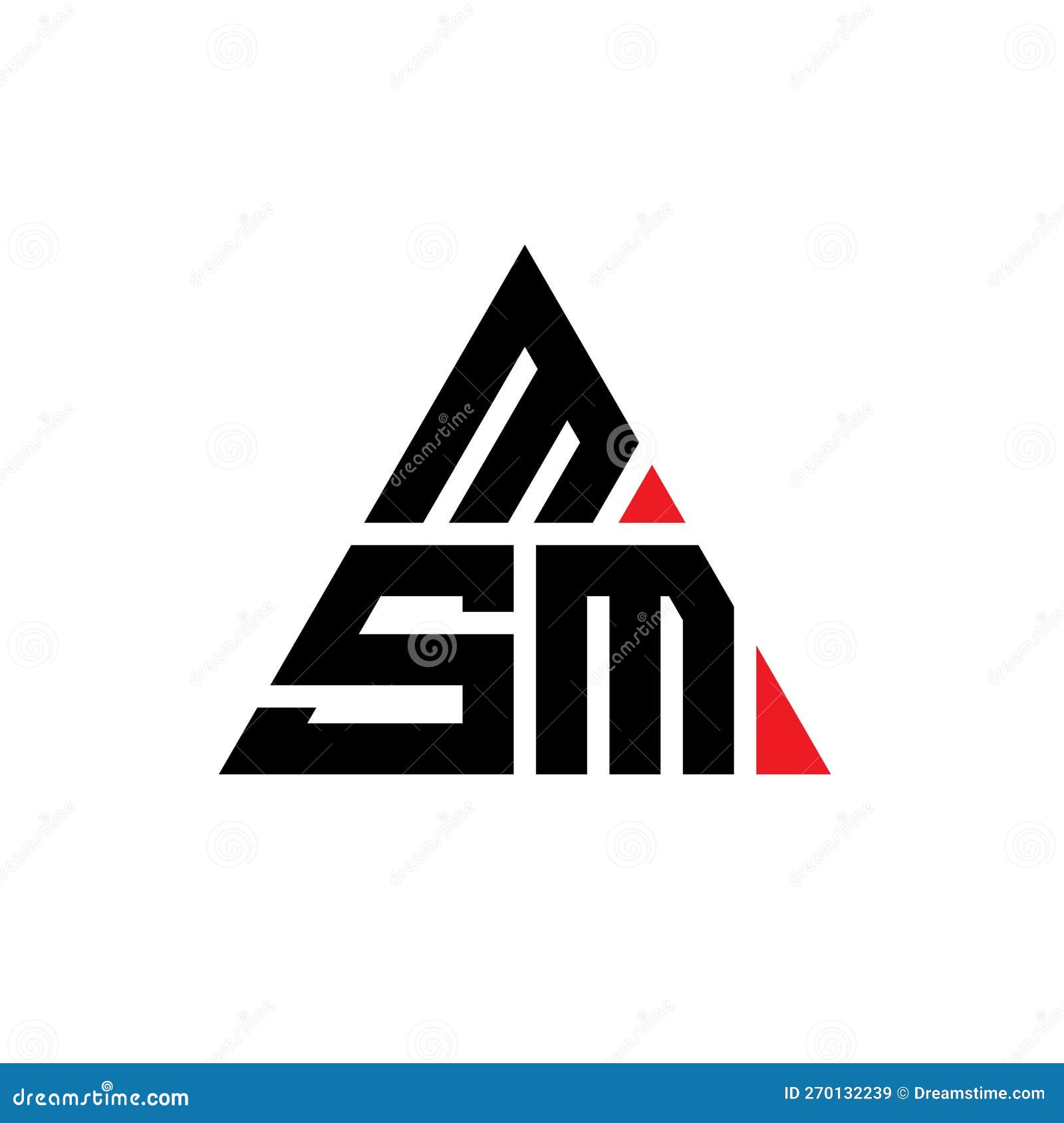 MSM Triangle Letter Logo Design with Triangle Shape. MSM Triangle Logo ...