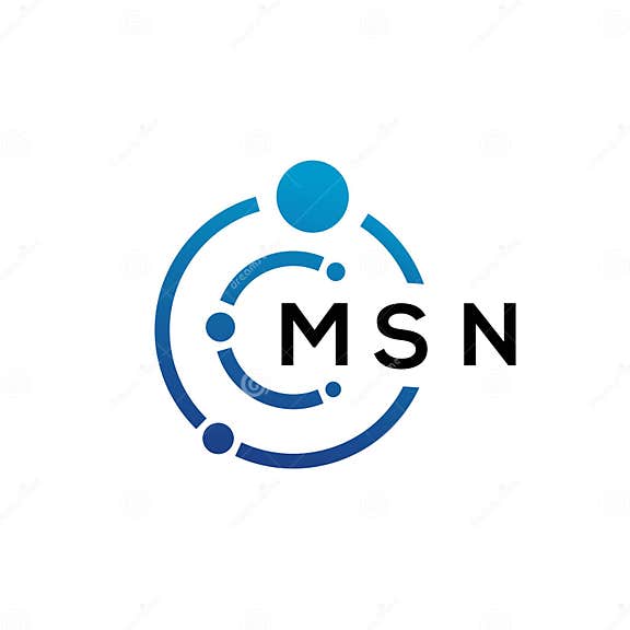 MSN Letter Technology Logo Design on White Background. MSN Creative ...