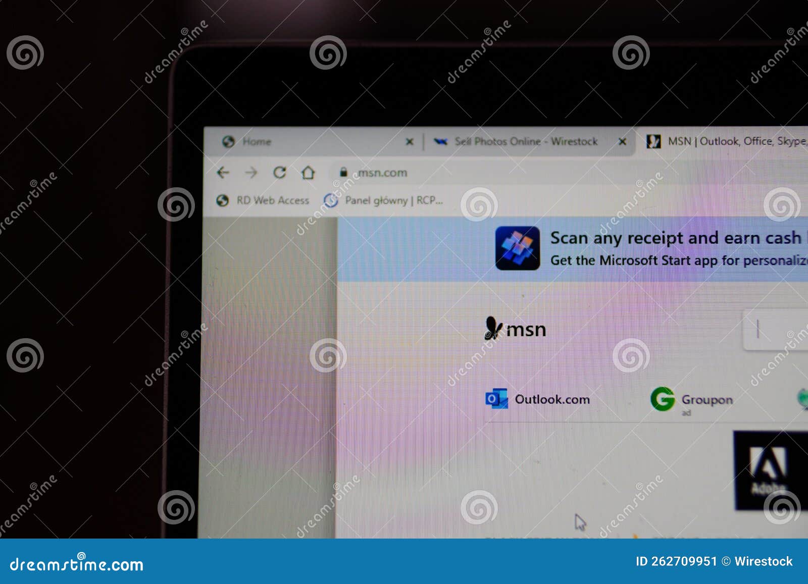 MSN Logo on an Opened Laptop LCD Screen. Editorial Photo - Image of ...