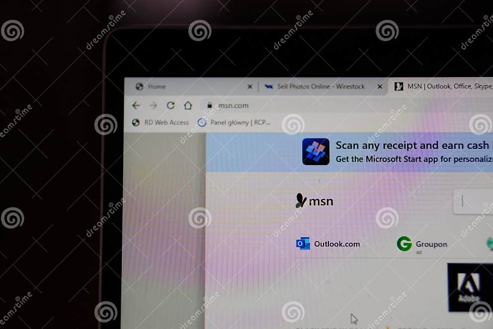 MSN Logo on an Opened Laptop LCD Screen. Editorial Photo - Image of ...