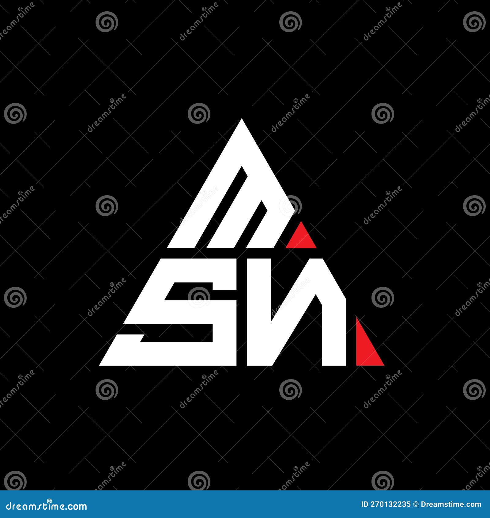 MSN Triangle Letter Logo Design with Triangle Shape. MSN Triangle Logo ...