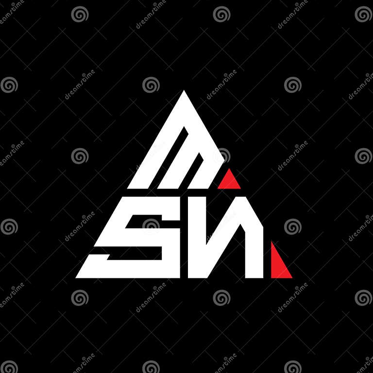 MSN Triangle Letter Logo Design with Triangle Shape. MSN Triangle Logo ...