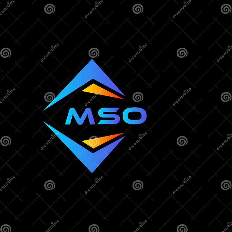MSO Abstract Technology Logo Design on Black Background. MSO Creative ...