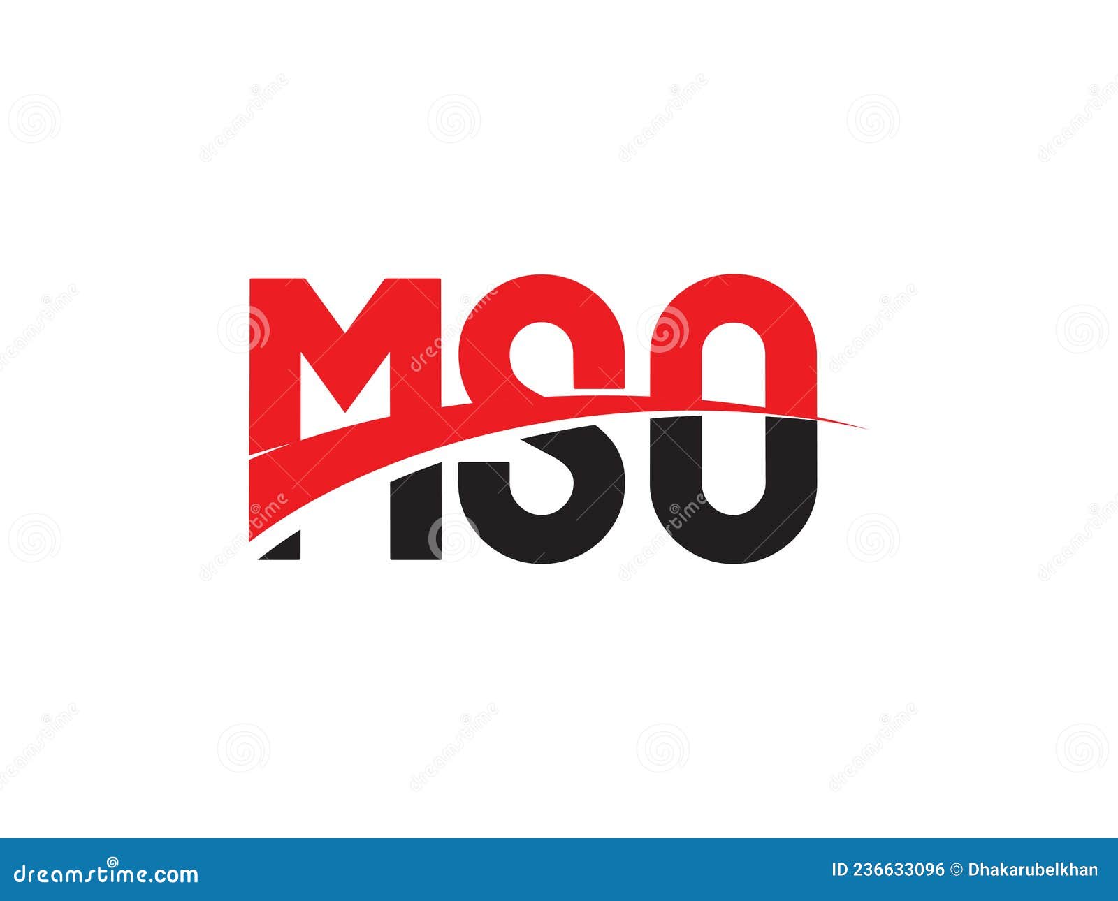 MSO Letter Initial Logo Design Vector Illustration Stock Vector ...