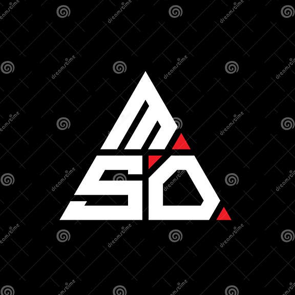 MSO Triangle Letter Logo Design with Triangle Shape. MSO Triangle Logo ...