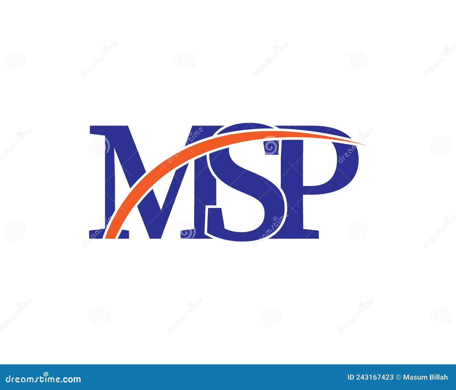 MSP Letter Logo Design Vector Icon. Stock Vector - Illustration of ...