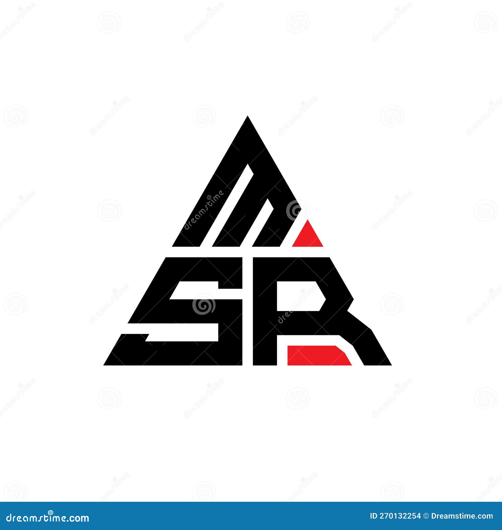 MSR Triangle Letter Logo Design with Triangle Shape. MSR Triangle Logo ...