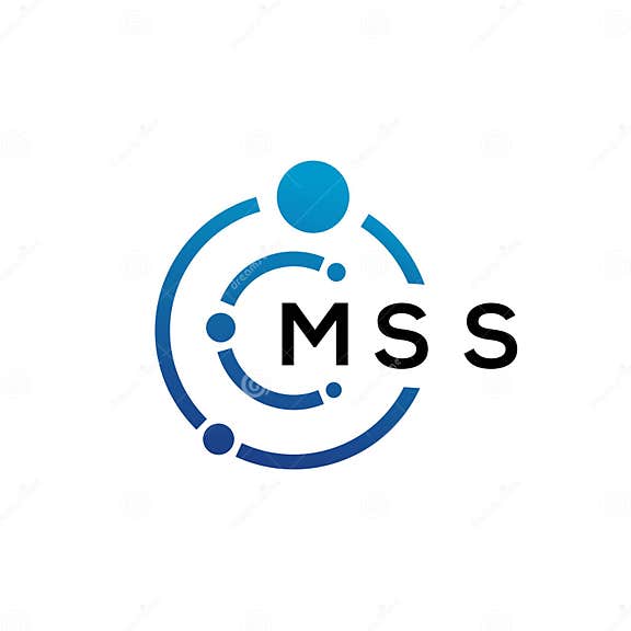 MSS Letter Technology Logo Design on White Background. MSS Creative ...