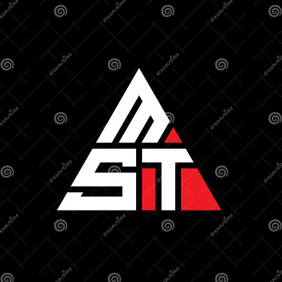 MST Triangle Letter Logo Design with Triangle Shape. MST Triangle Logo ...