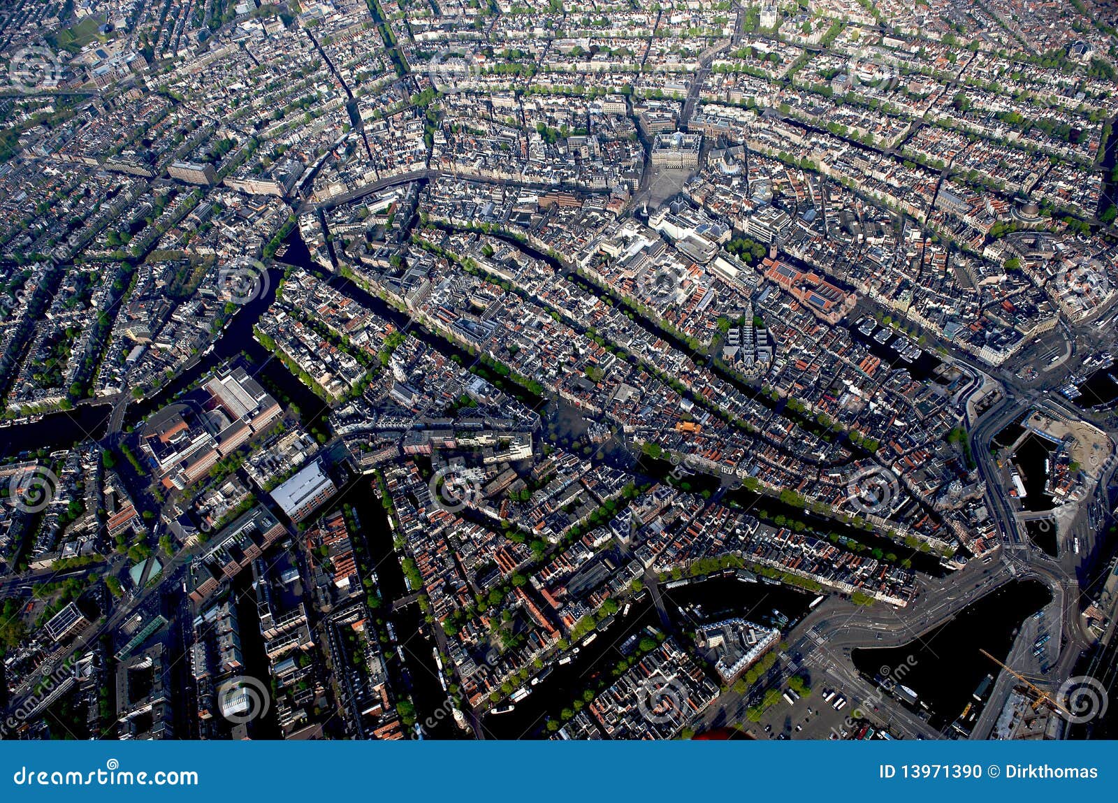Msterdam, Aerial View of the Historical City Centr Stock Photo - Image ...