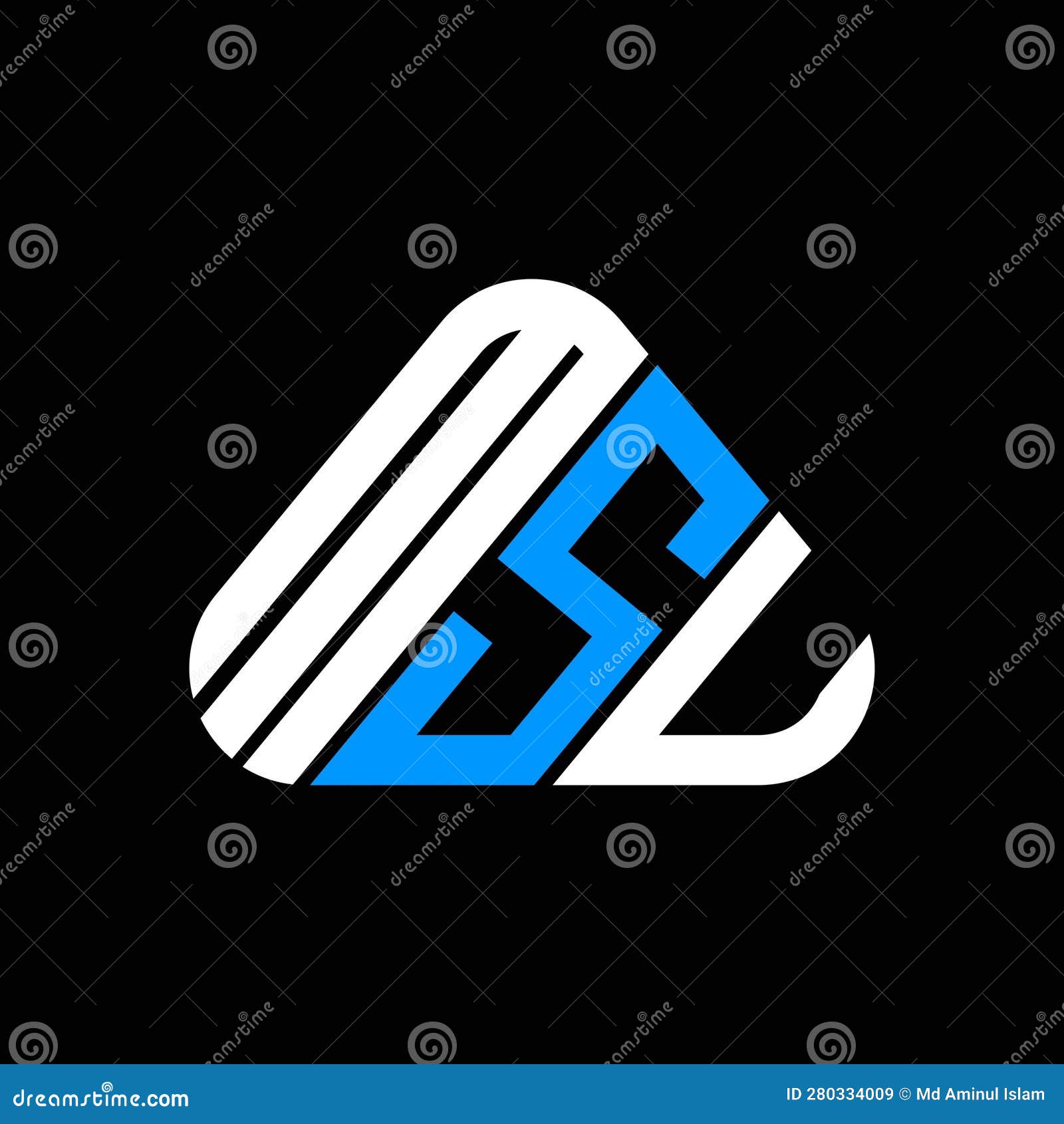 MSU Letter Logo Creative Design with Vector Graphic, MSU Stock Vector ...