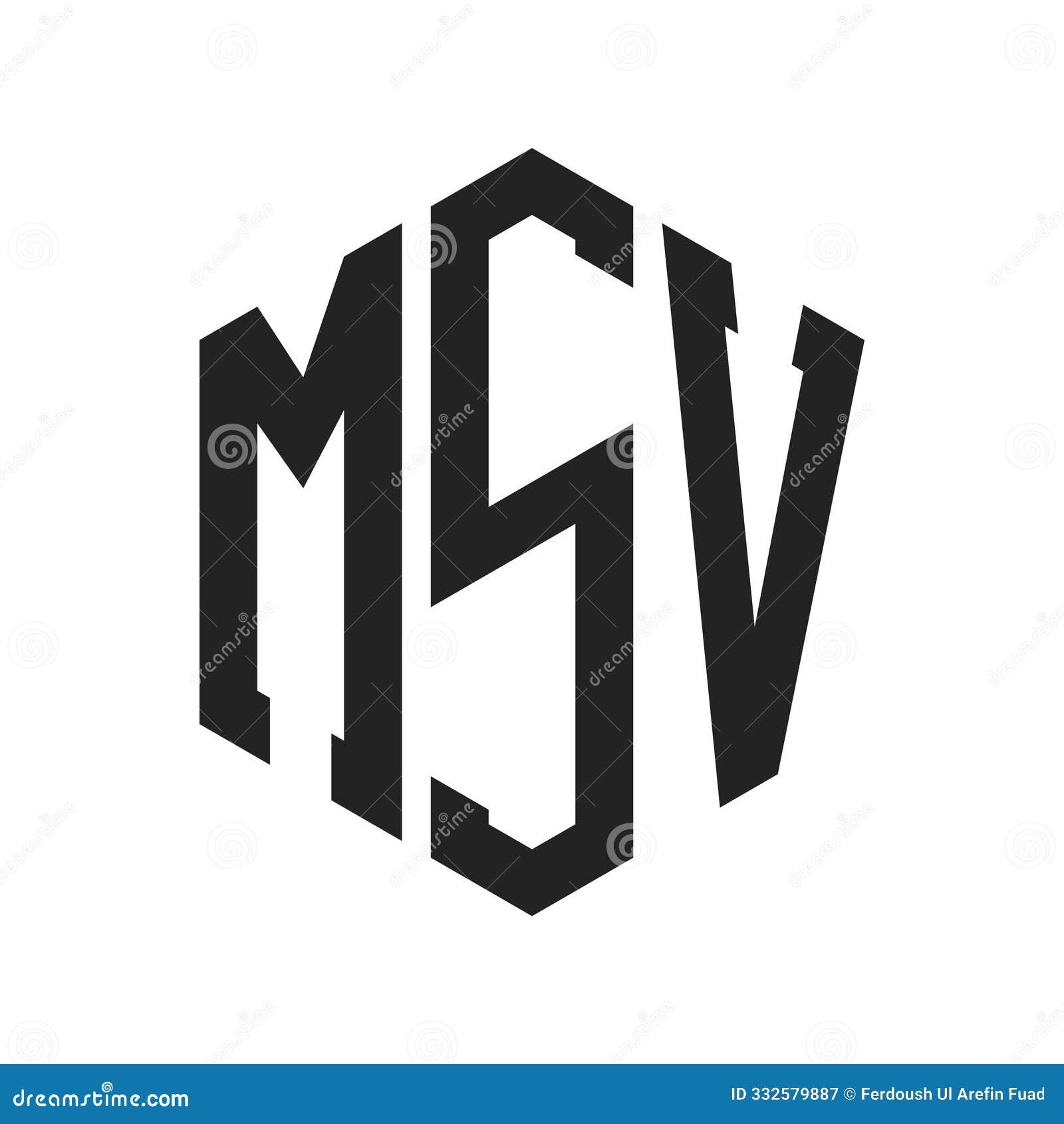 MSV Logo Design. Initial Letter MSV Monogram Logo Using Hexagon Shape ...