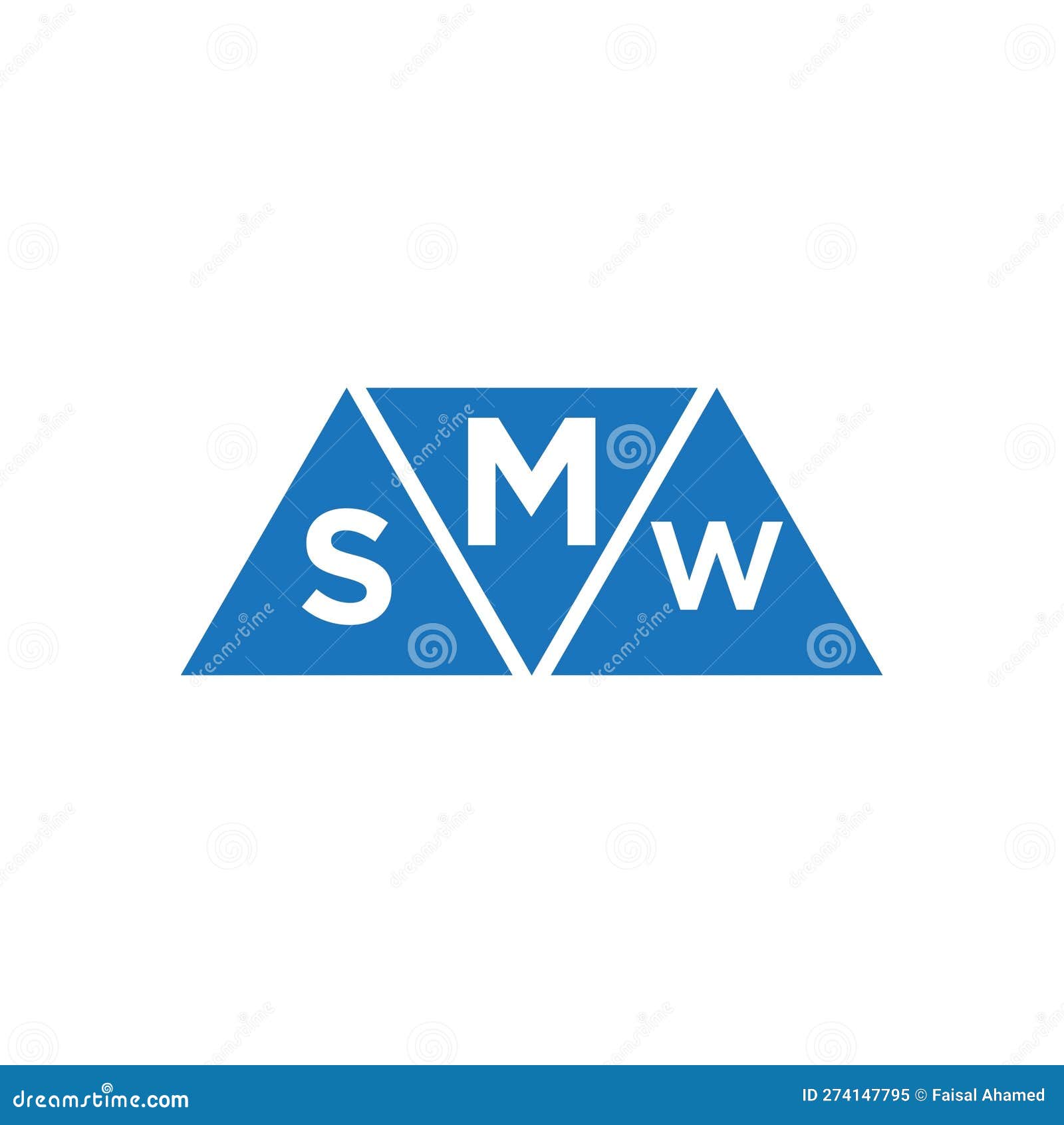 MSW Abstract Initial Logo Design on White Background. MSW Creative ...