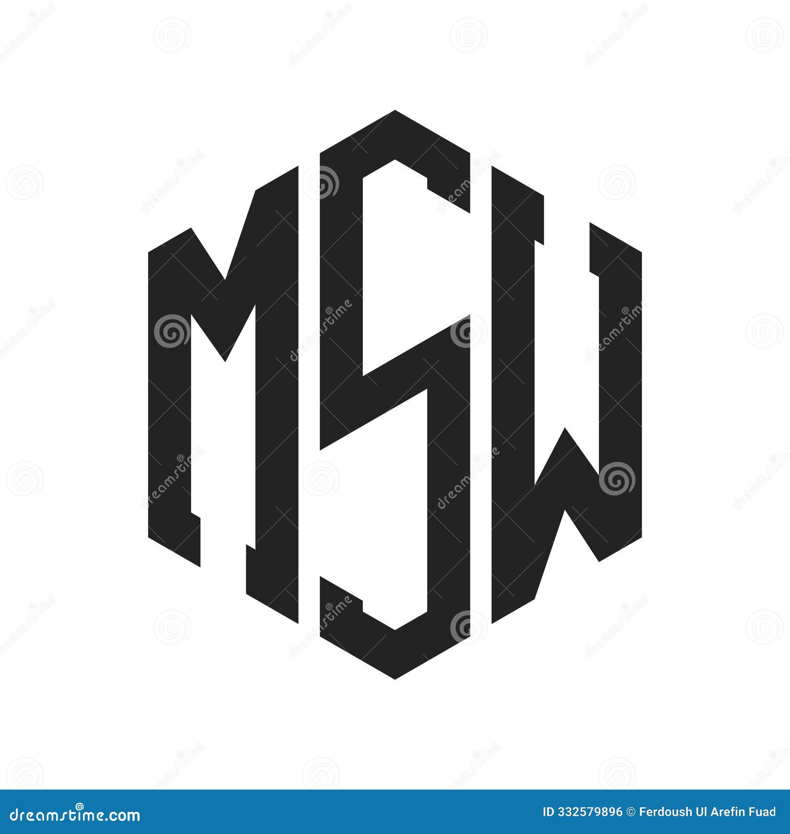 MSW Logo Design. Initial Letter MSW Monogram Logo Using Hexagon Shape ...