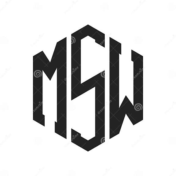 MSW Logo Design. Initial Letter MSW Monogram Logo Using Hexagon Shape ...