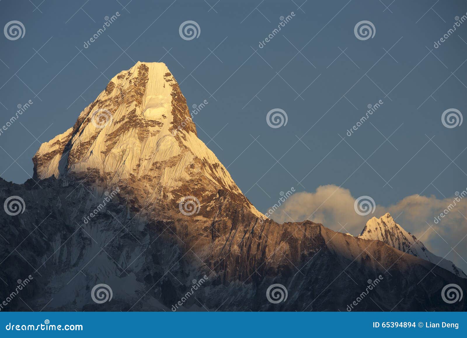 Mt Ama Dablam sunset stock photo. Image of khumbu, landscape - 65394894