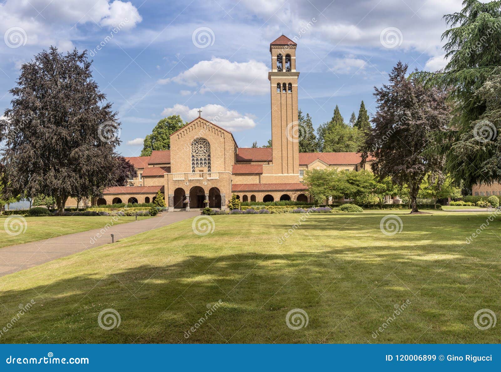 Mt. Angel Abbey and Grounds Oregon. Stock Image - Image of destination ...