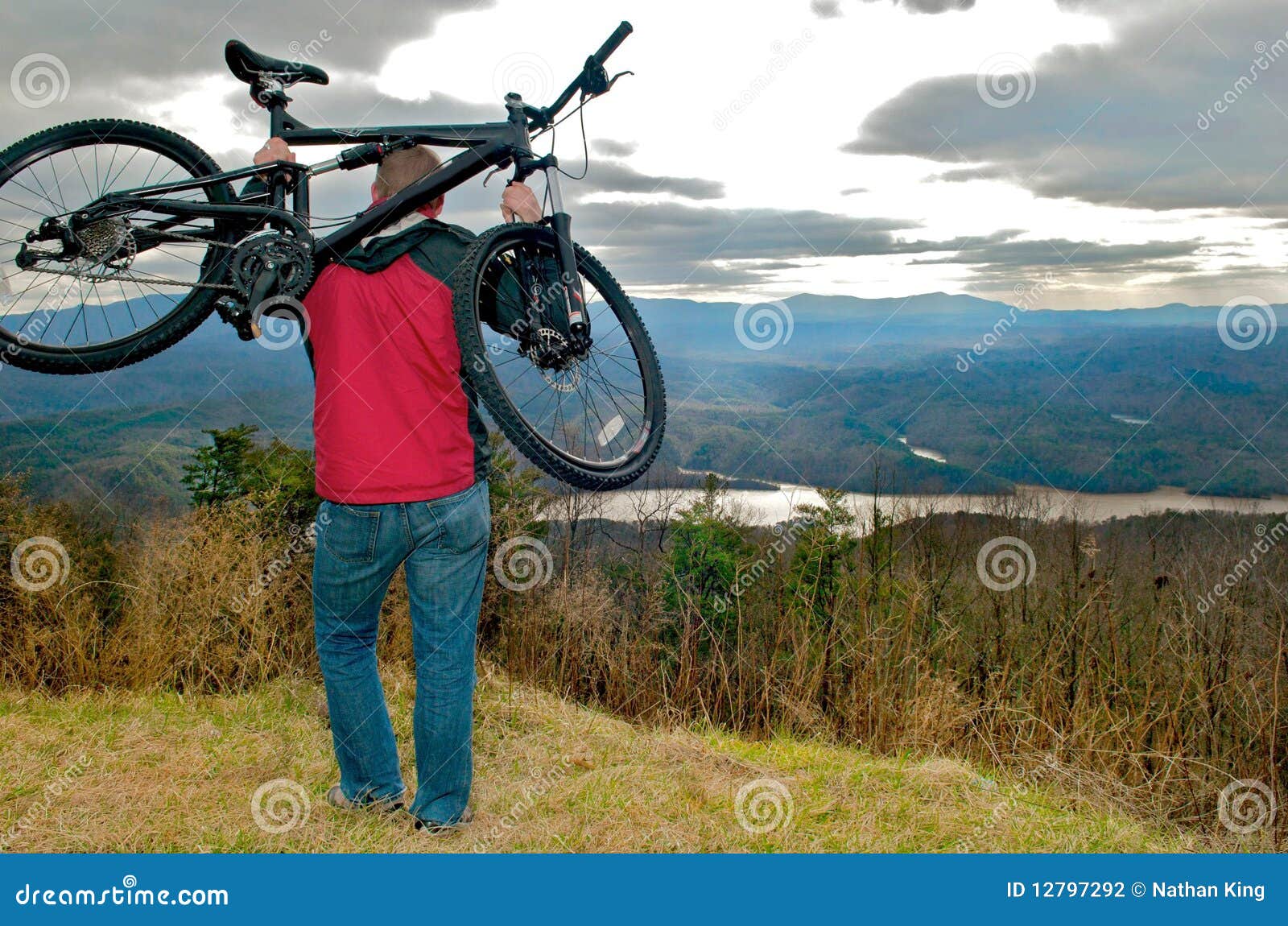 Mt biking with a view stock photo. Image of downhill - 12797292