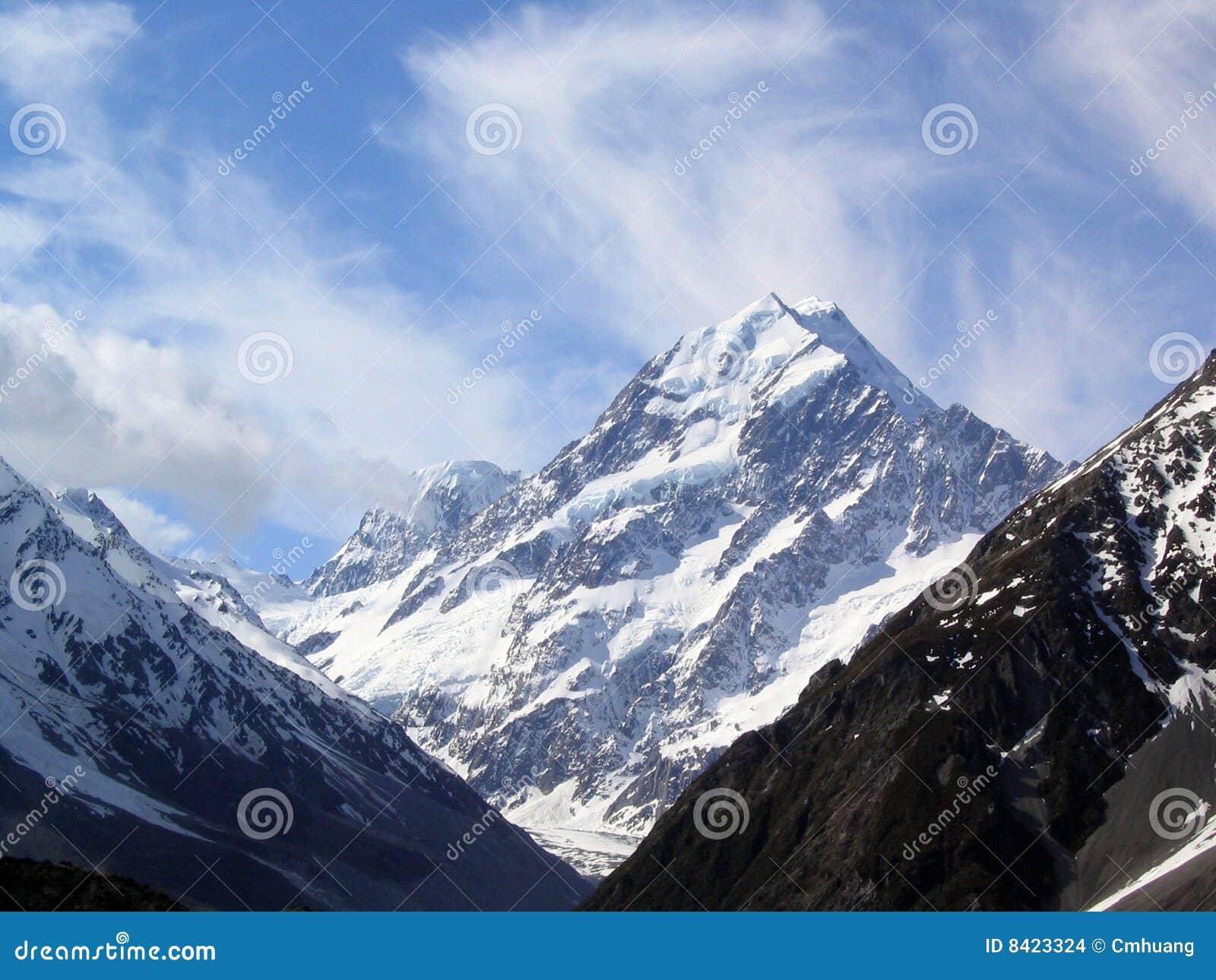 Mt. Cook stock photo. Image of south, snow, hemisphere - 8423324